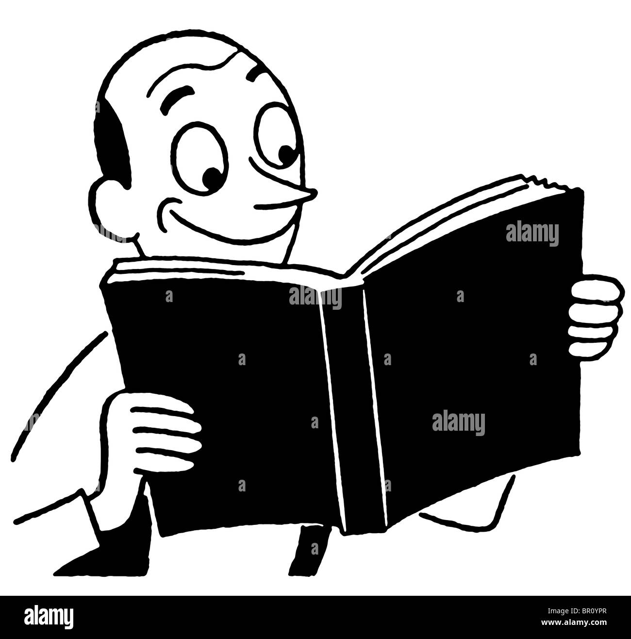 Cartoon man book hi-res stock photography and images - Alamy