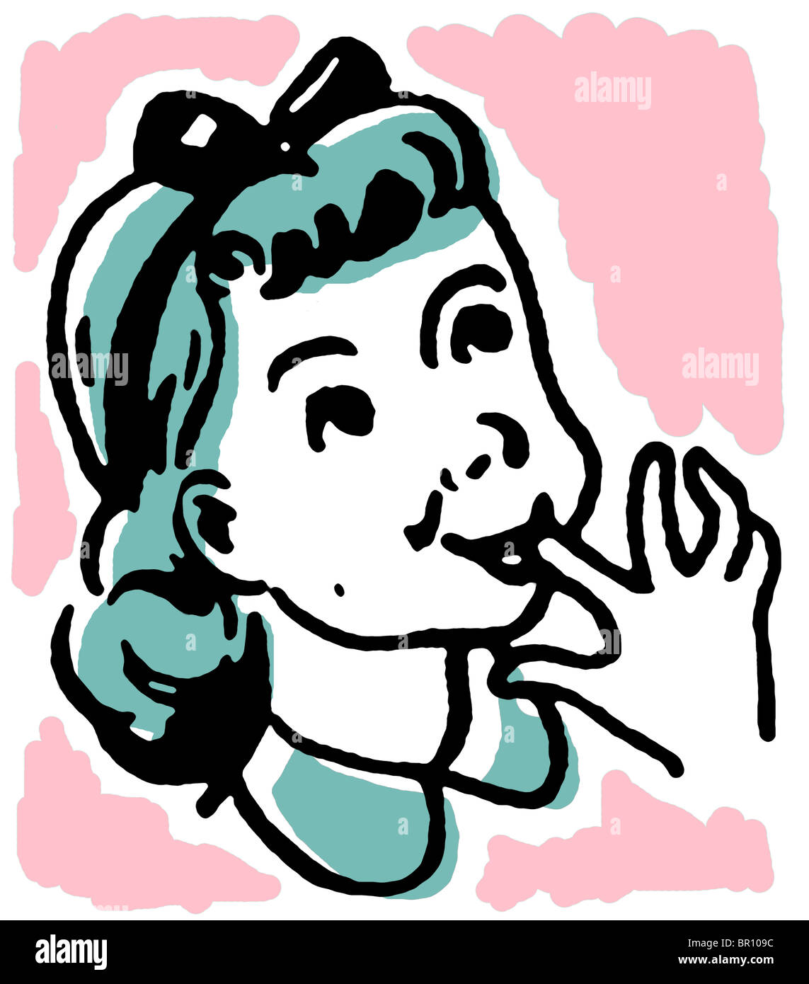 1950s girl finger hi-res stock photography and images - Alamy