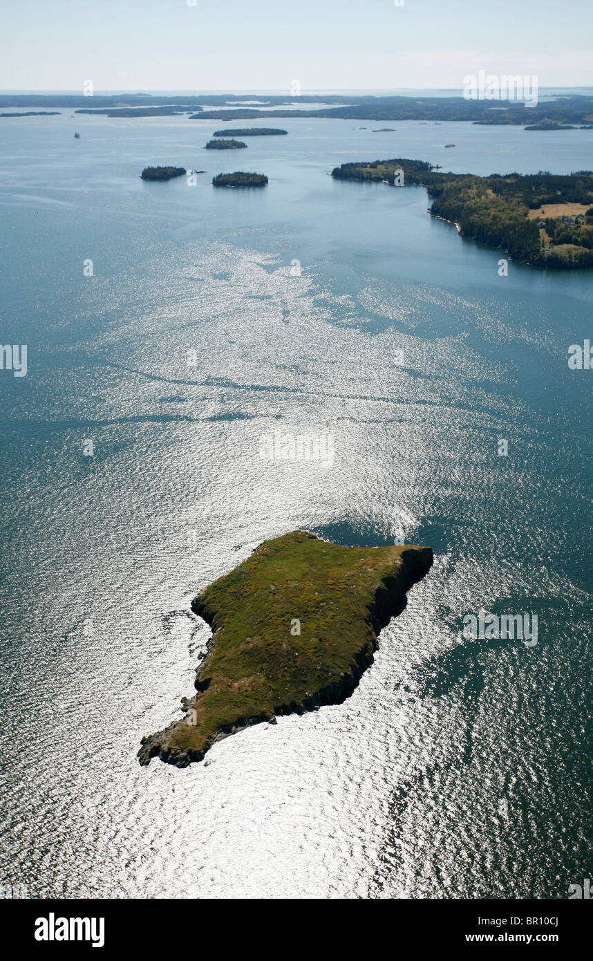 Aerial view of Hard Head Island, Maine Stock Photo - Alamy