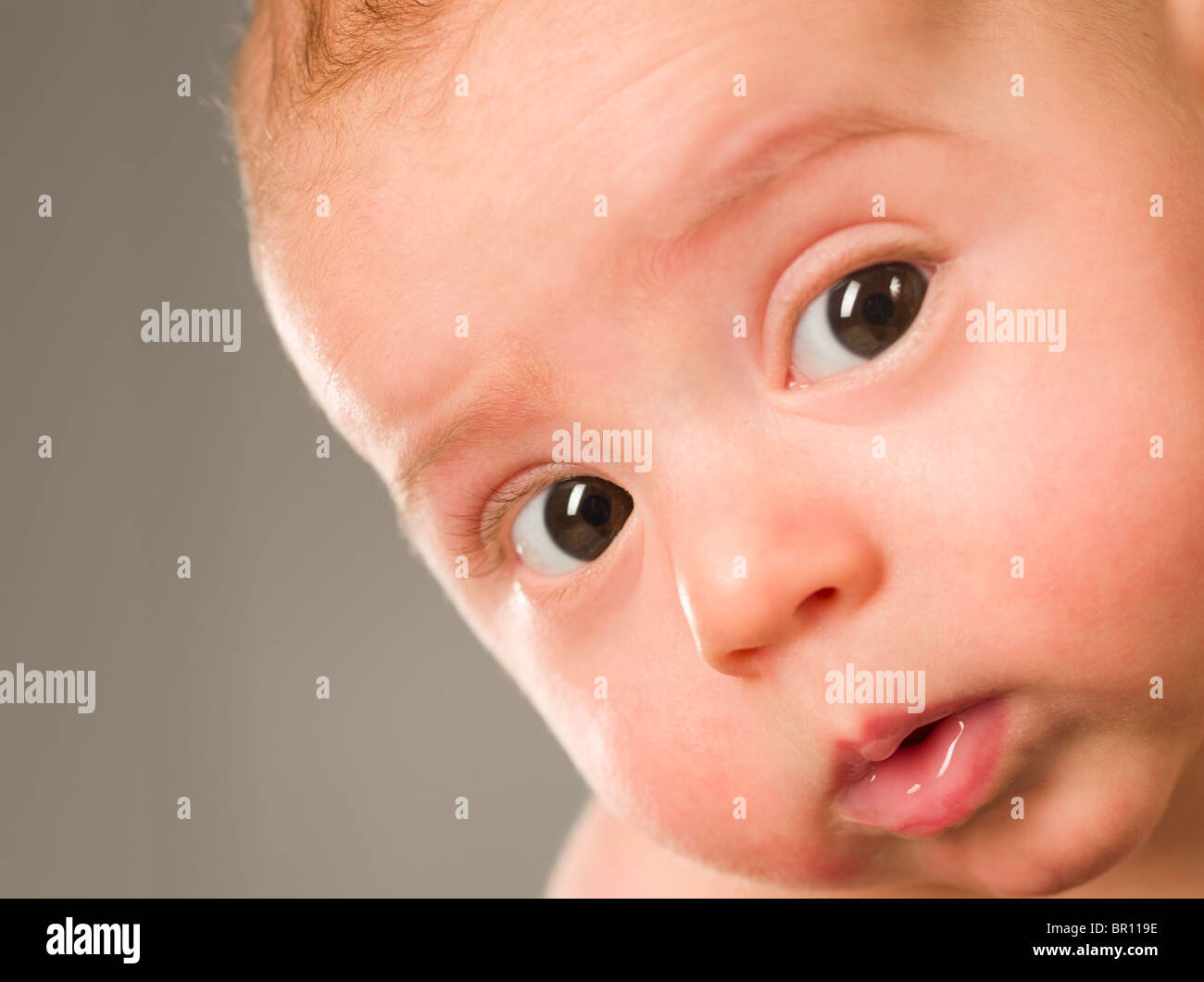 Curious mixed race newborn baby Stock Photo - Alamy