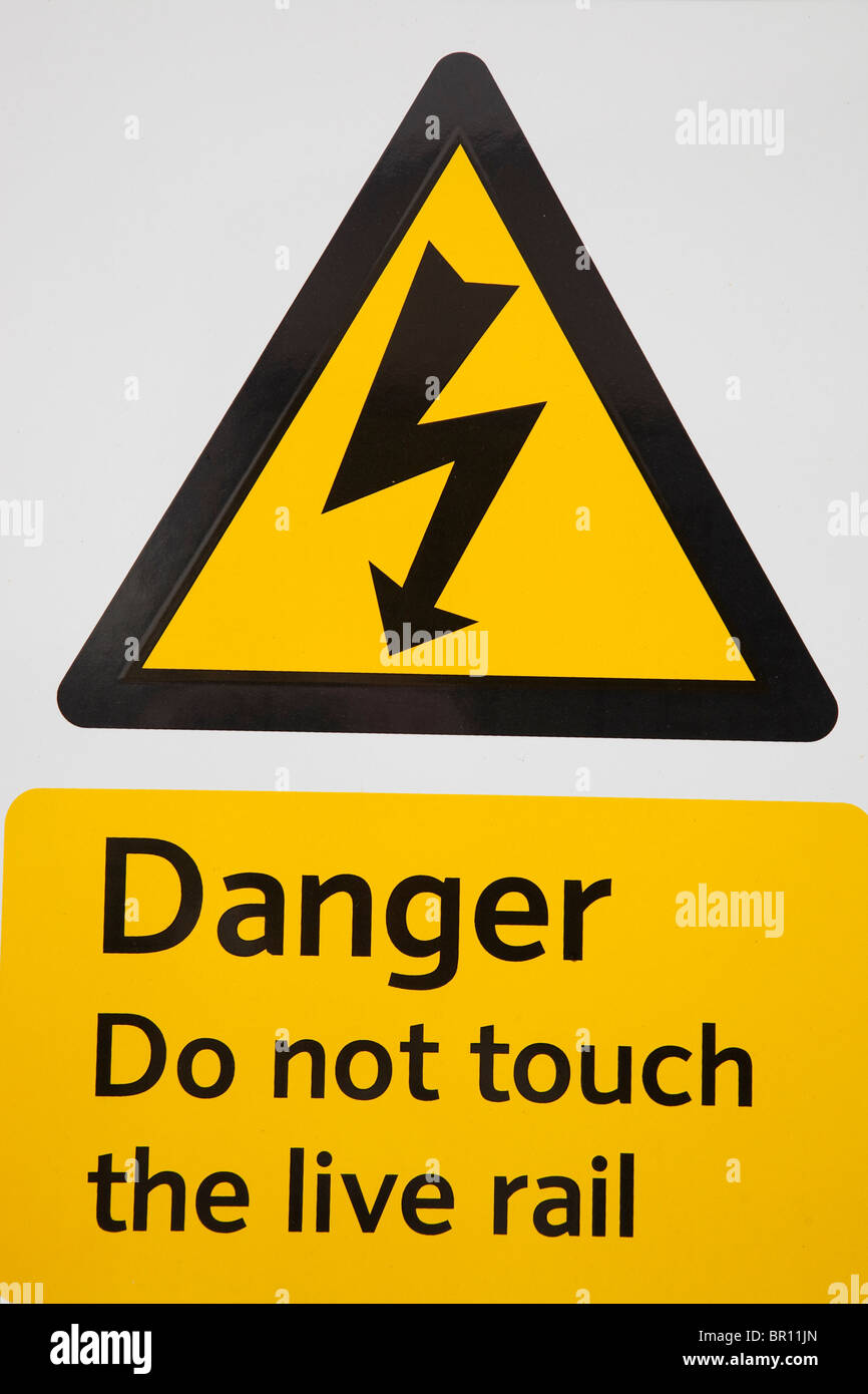 Close-up of Railway Safety Sign Stock Photo - Alamy