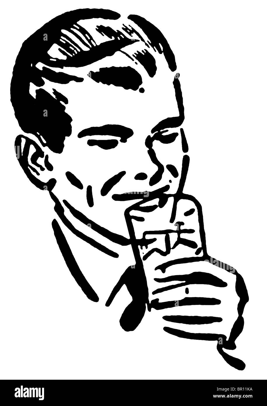 Old man drinking alcohol Cut Out Stock Images & Pictures - Alamy