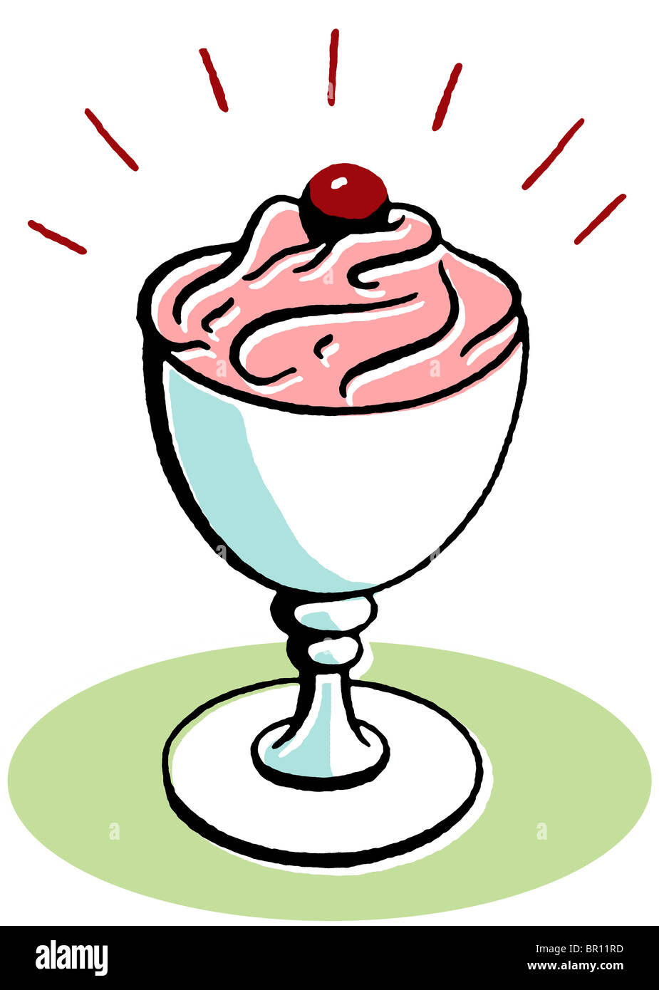 An illustration of an ice-cream Sunday Stock Photo - Alamy