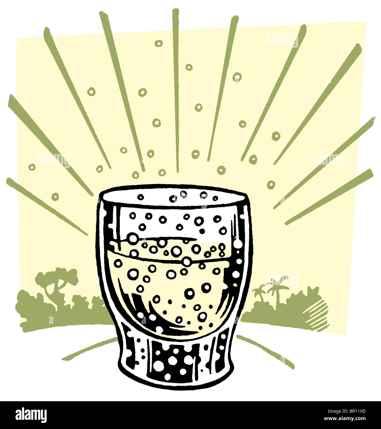 An illustration of an effervescent drink Stock Photo - Alamy