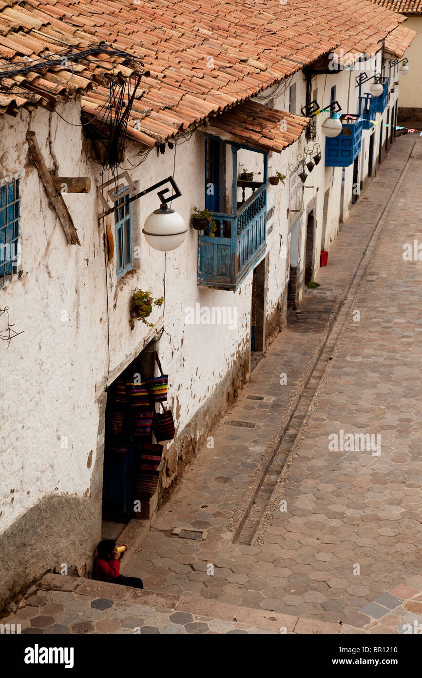 Row of houses in Cusco, Peru Stock Photo - Alamy