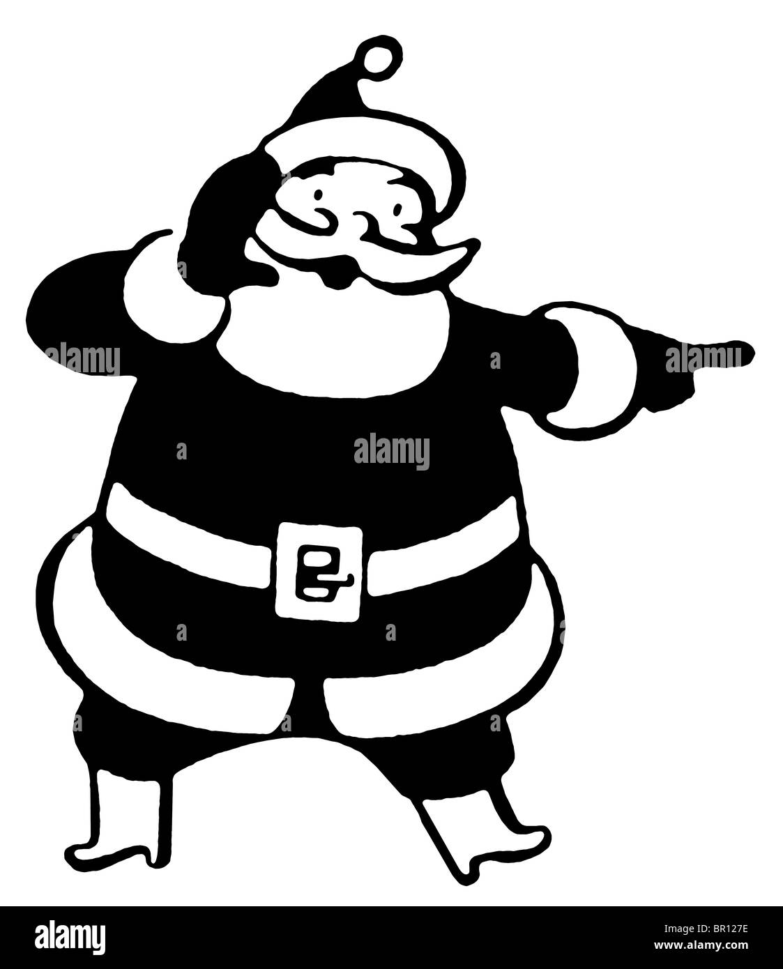 Old santa drawing Black and White Stock Photos & Images - Alamy