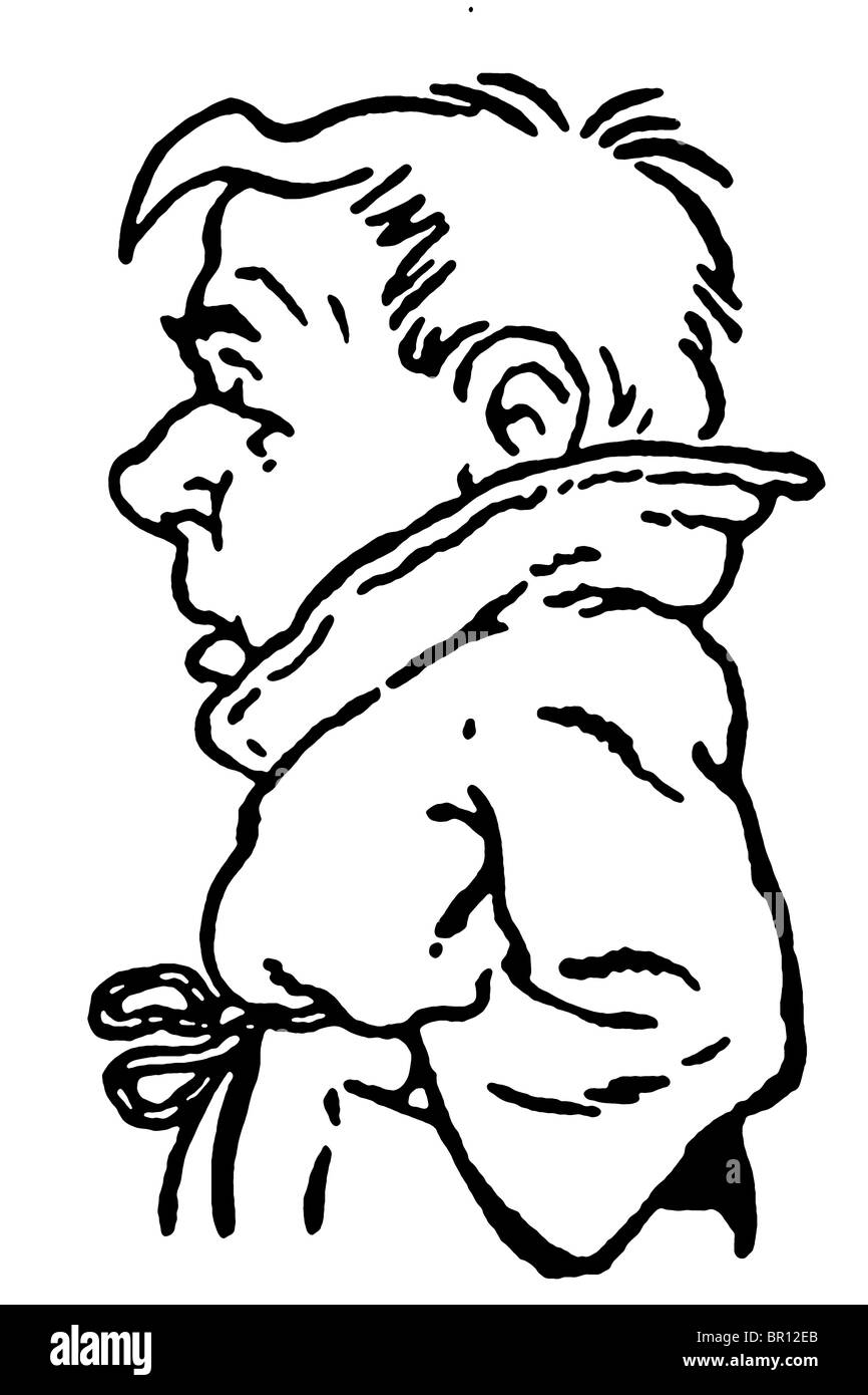 Side profile black and white hi-res stock photography and images - Alamy