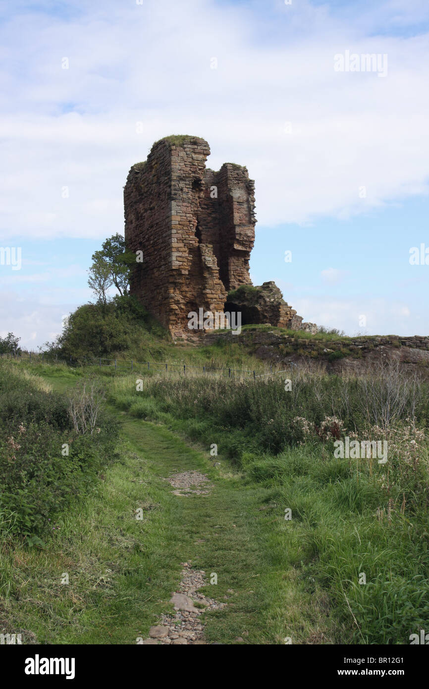 Fife Coastal Path and ruin of Seafield tower Fife Scotland September ...