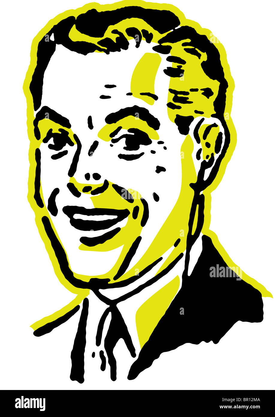 A graphical portrait of a man Stock Photo - Alamy