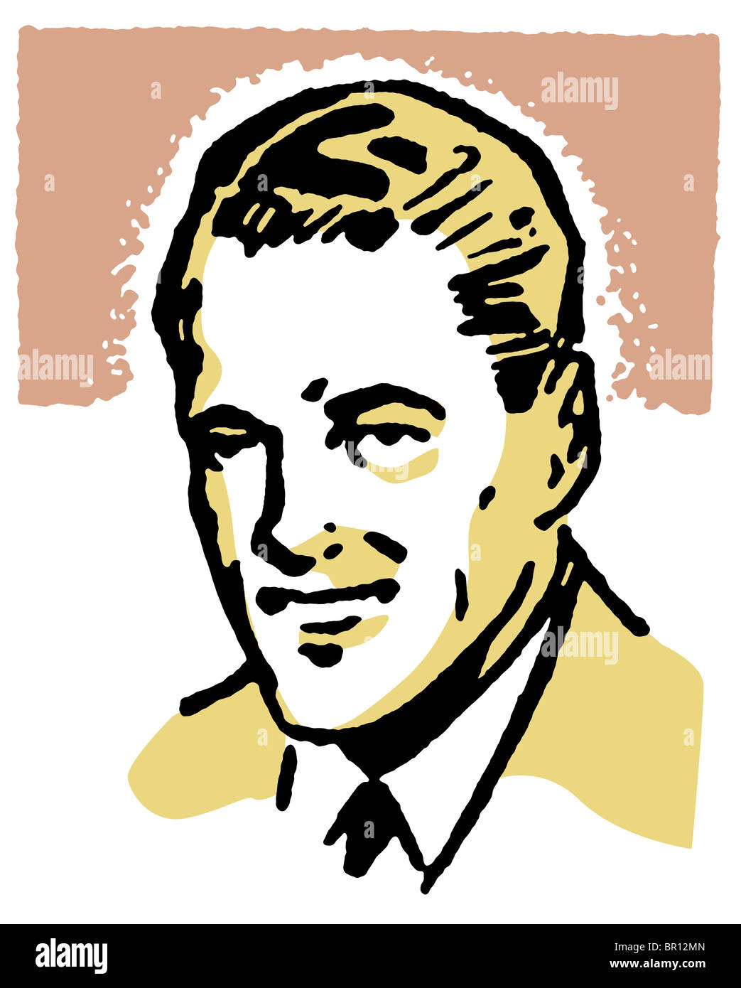 A graphical portrait of a man Stock Photo - Alamy