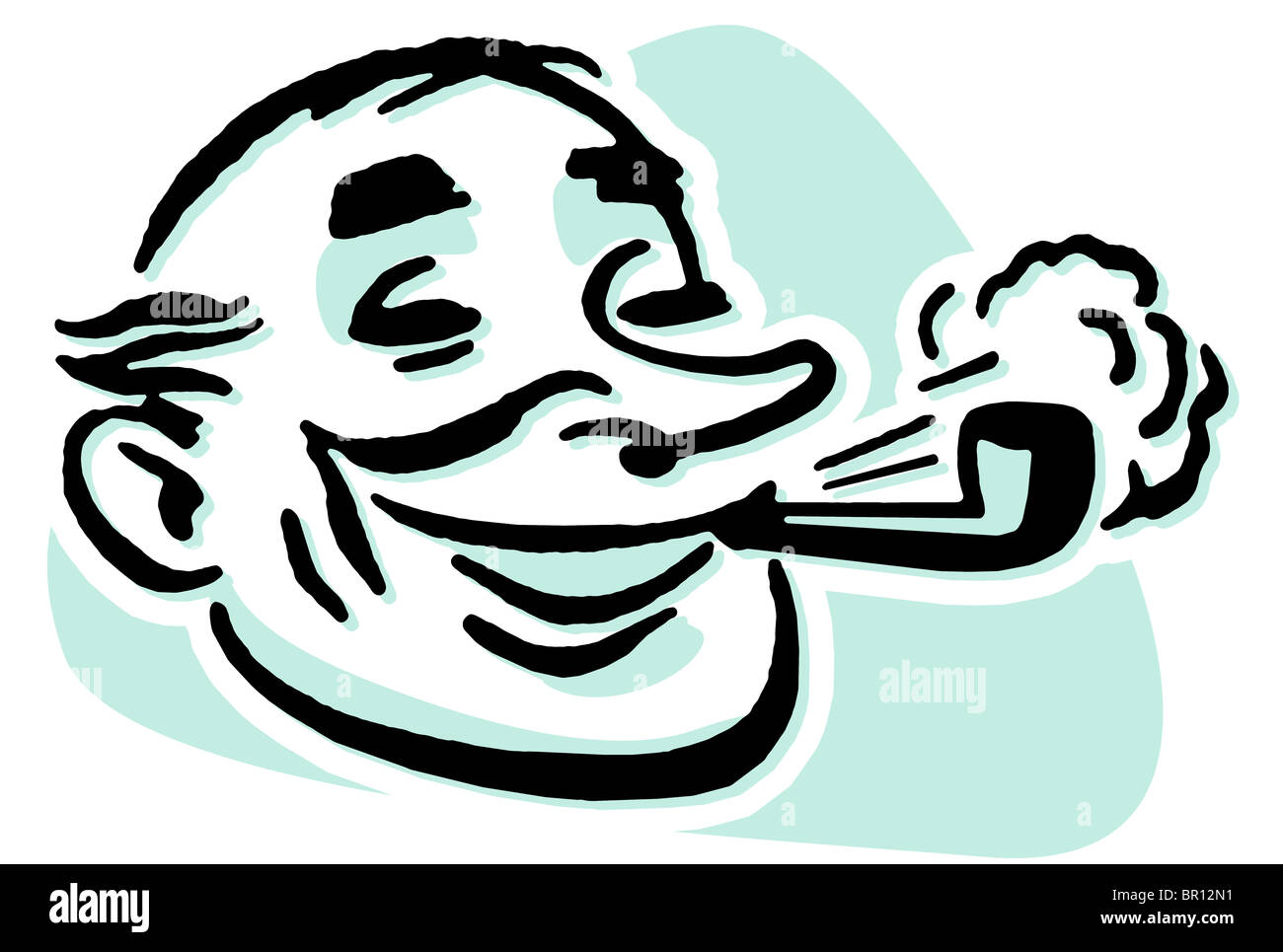Mature man smoking pipe Cut Out Stock Images & Pictures - Alamy