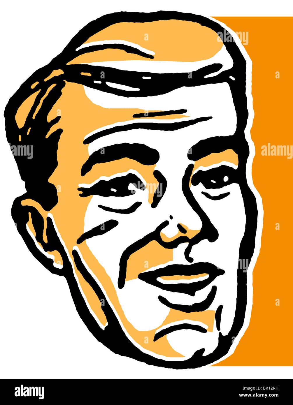 A graphical portrait of a man Stock Photo - Alamy