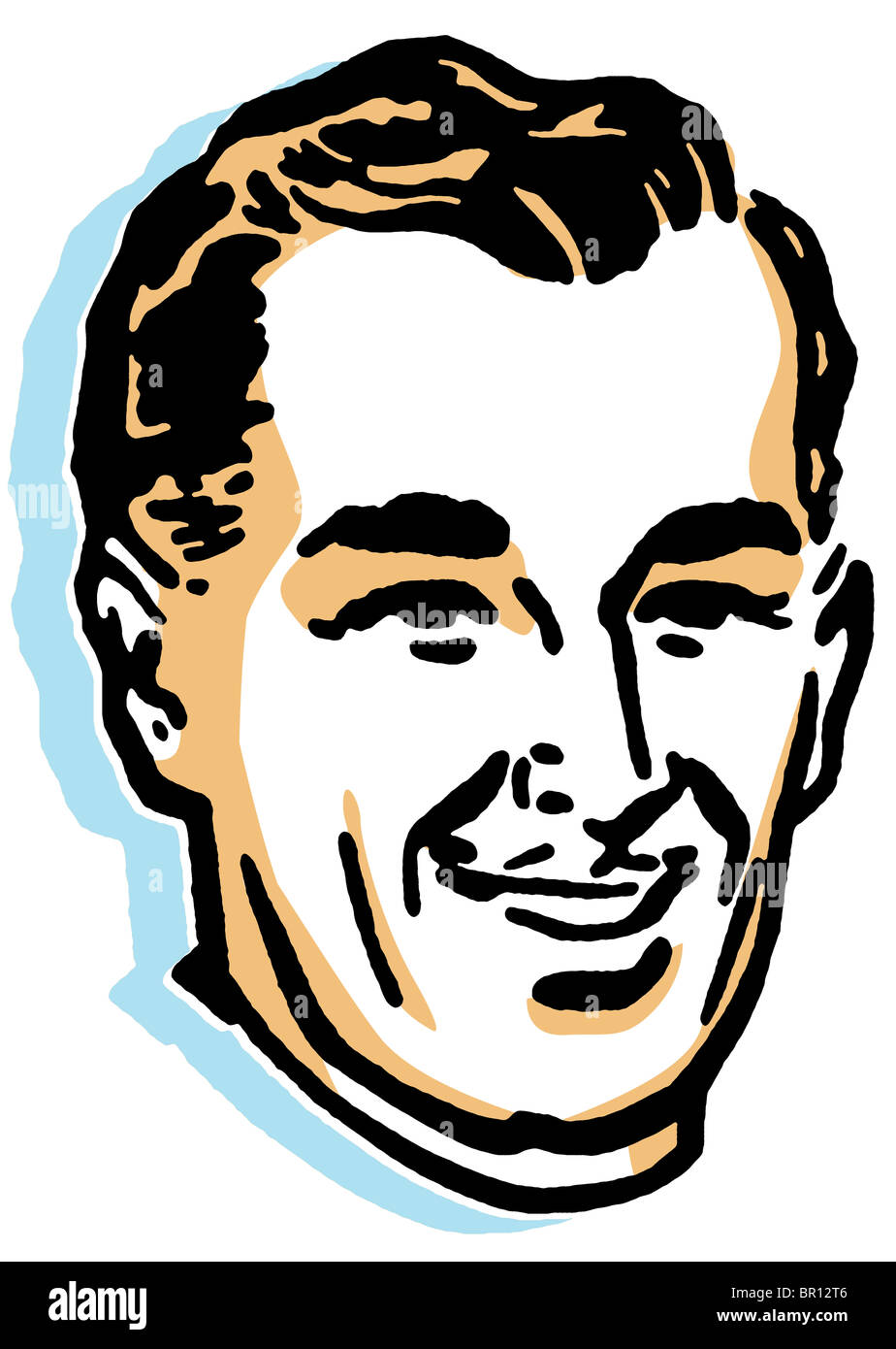 A graphical portrait of a man Stock Photo - Alamy