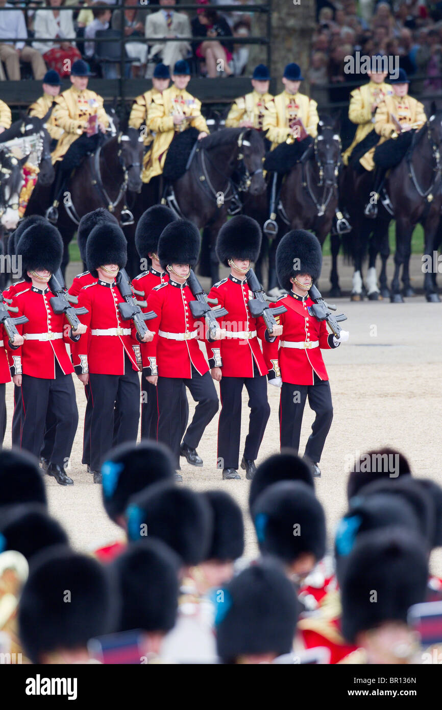 Escort to the Colour at the March Past. "Trooping the Colour" 2010 ...