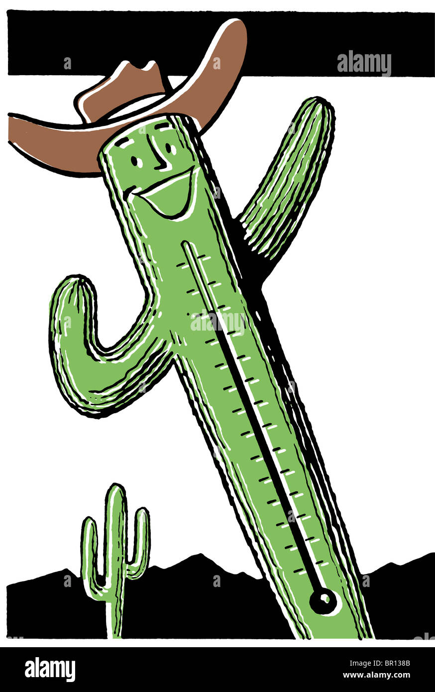 A cactus thermometer Stock Photo - Alamy