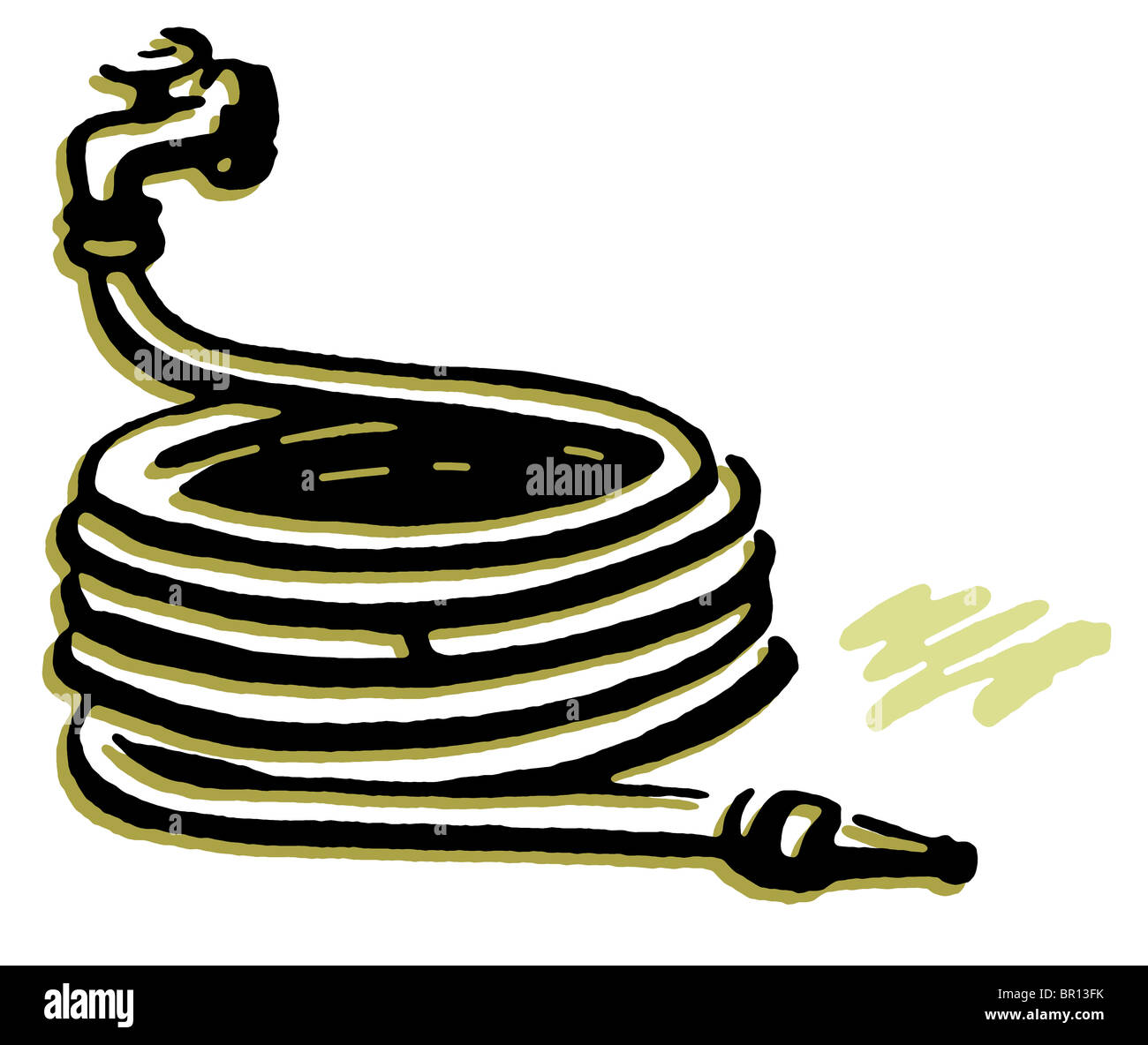 A well wrapped garden hose Stock Photo - Alamy