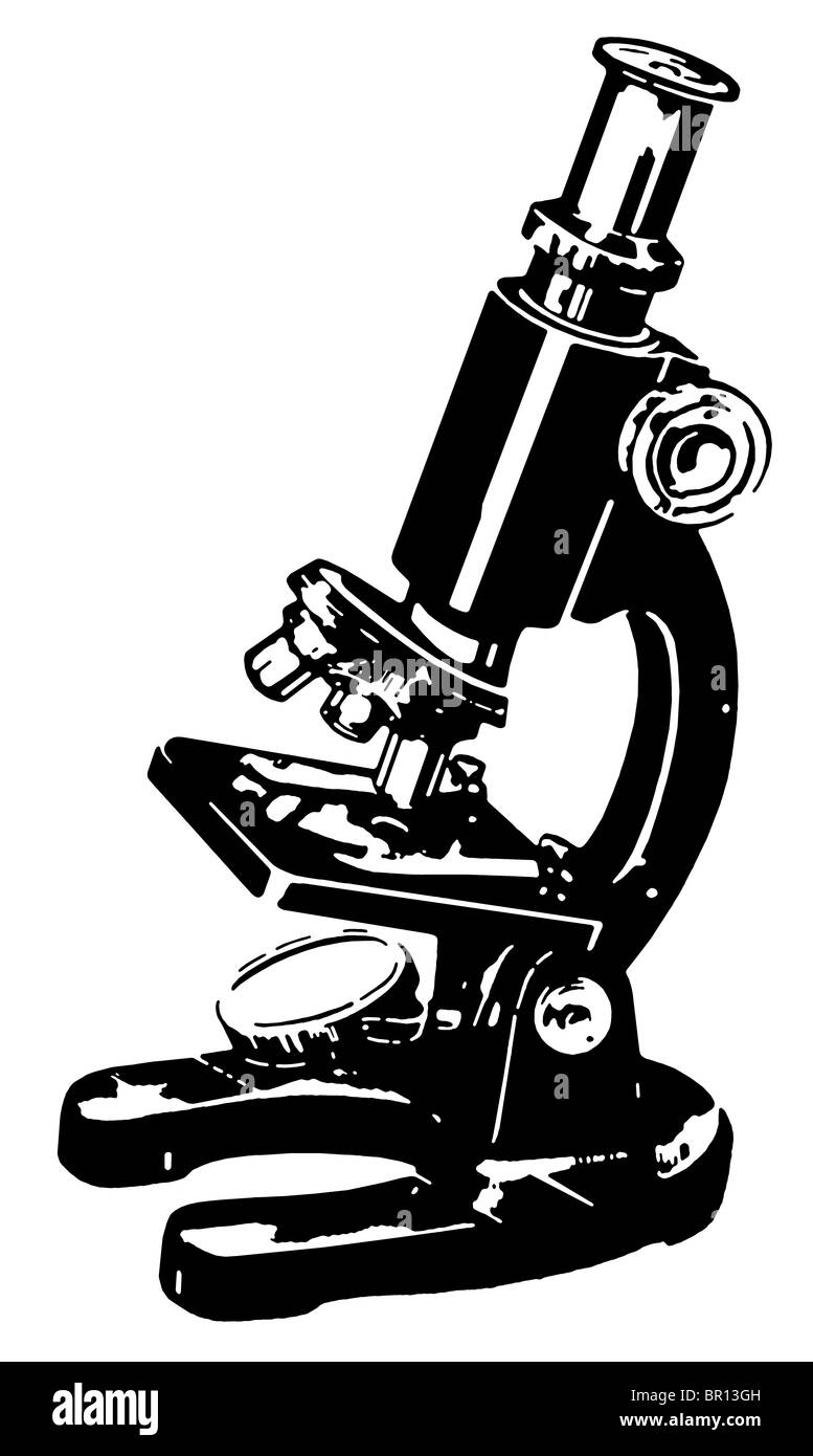 Old fashioned microscope Cut Out Stock Images & Pictures - Alamy