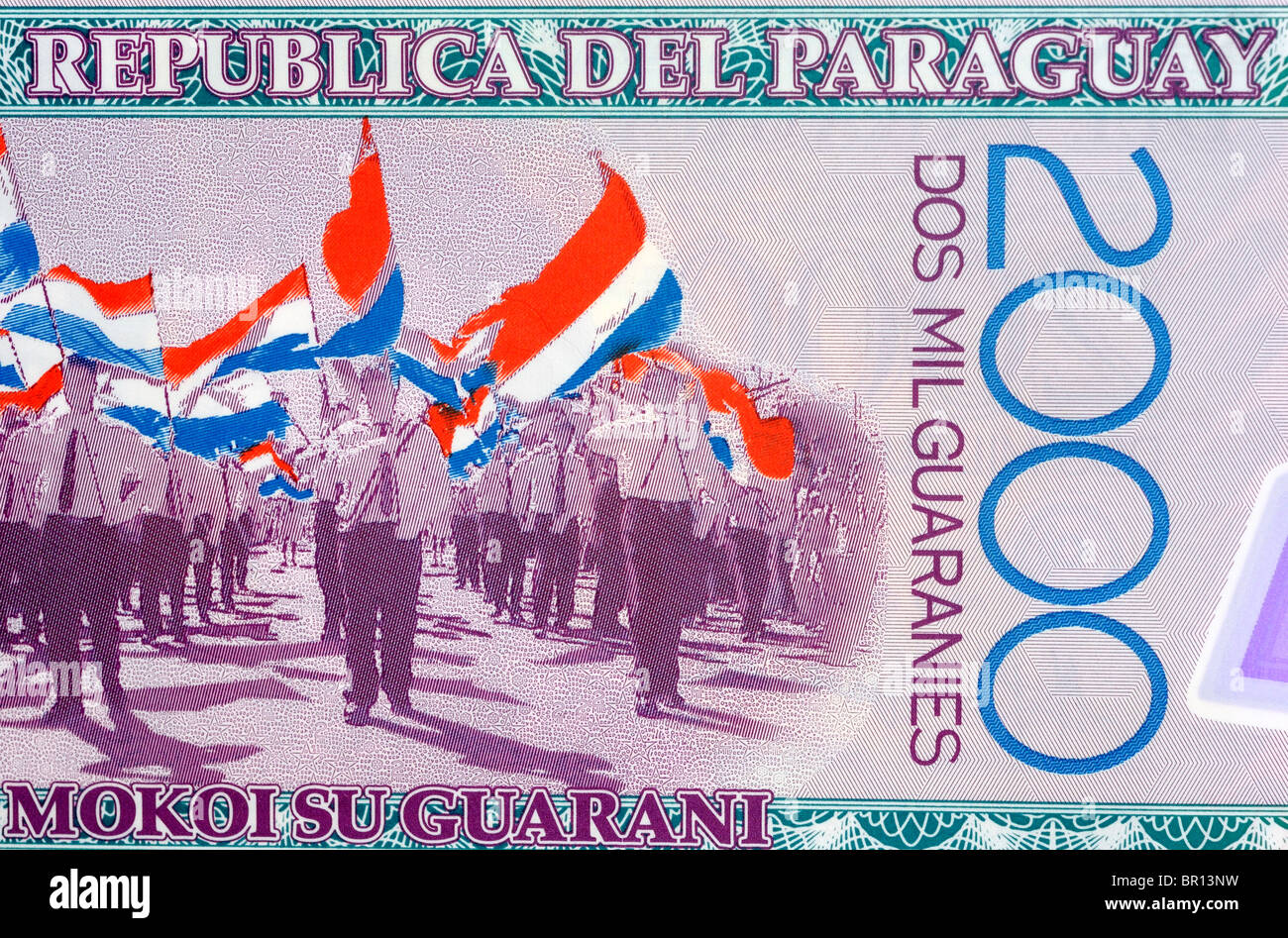 Banknotes two thousand paraguayan guarani hi-res stock photography and ...