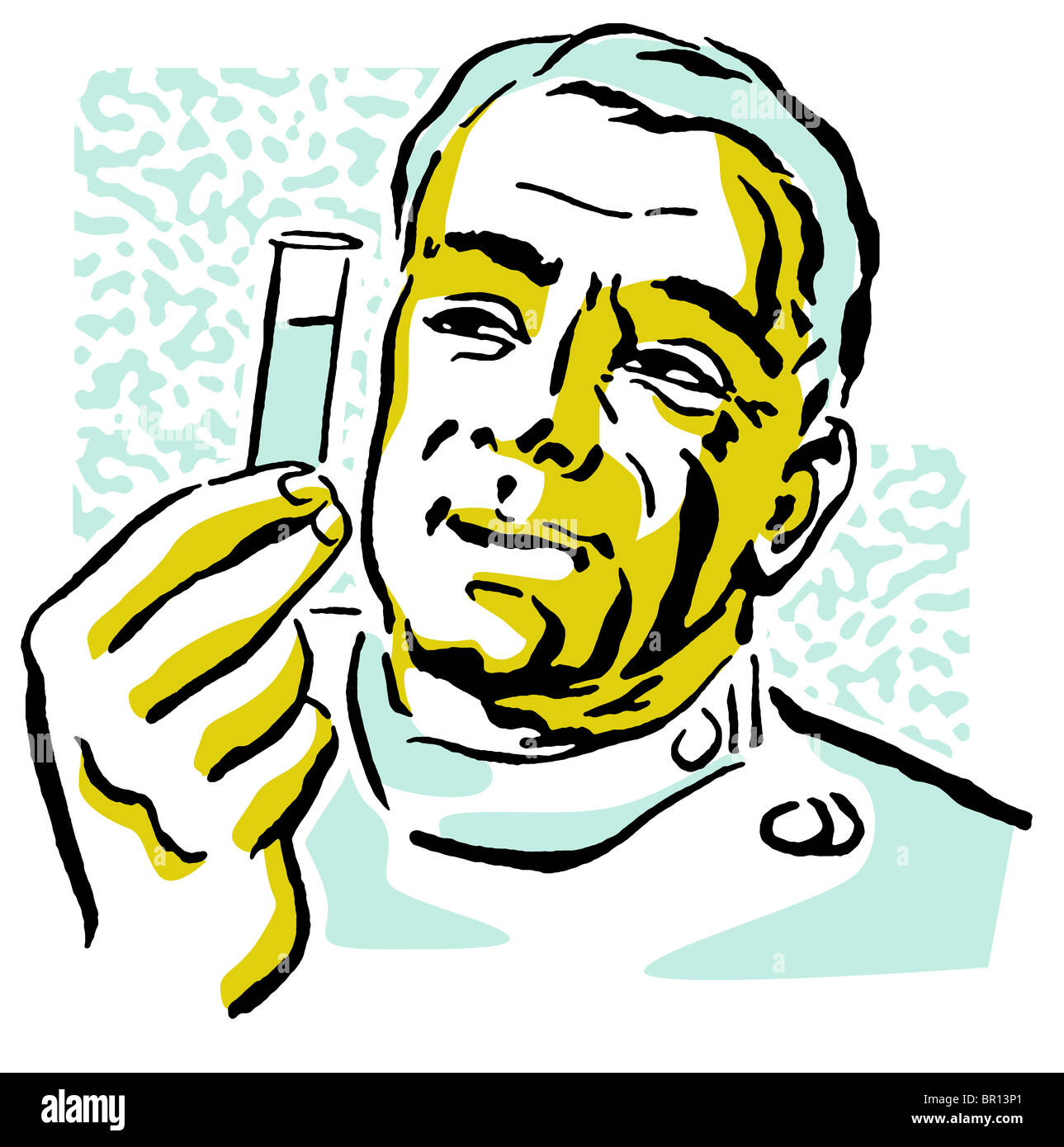 Scientist portrait painting Cut Out Stock Images & Pictures - Alamy