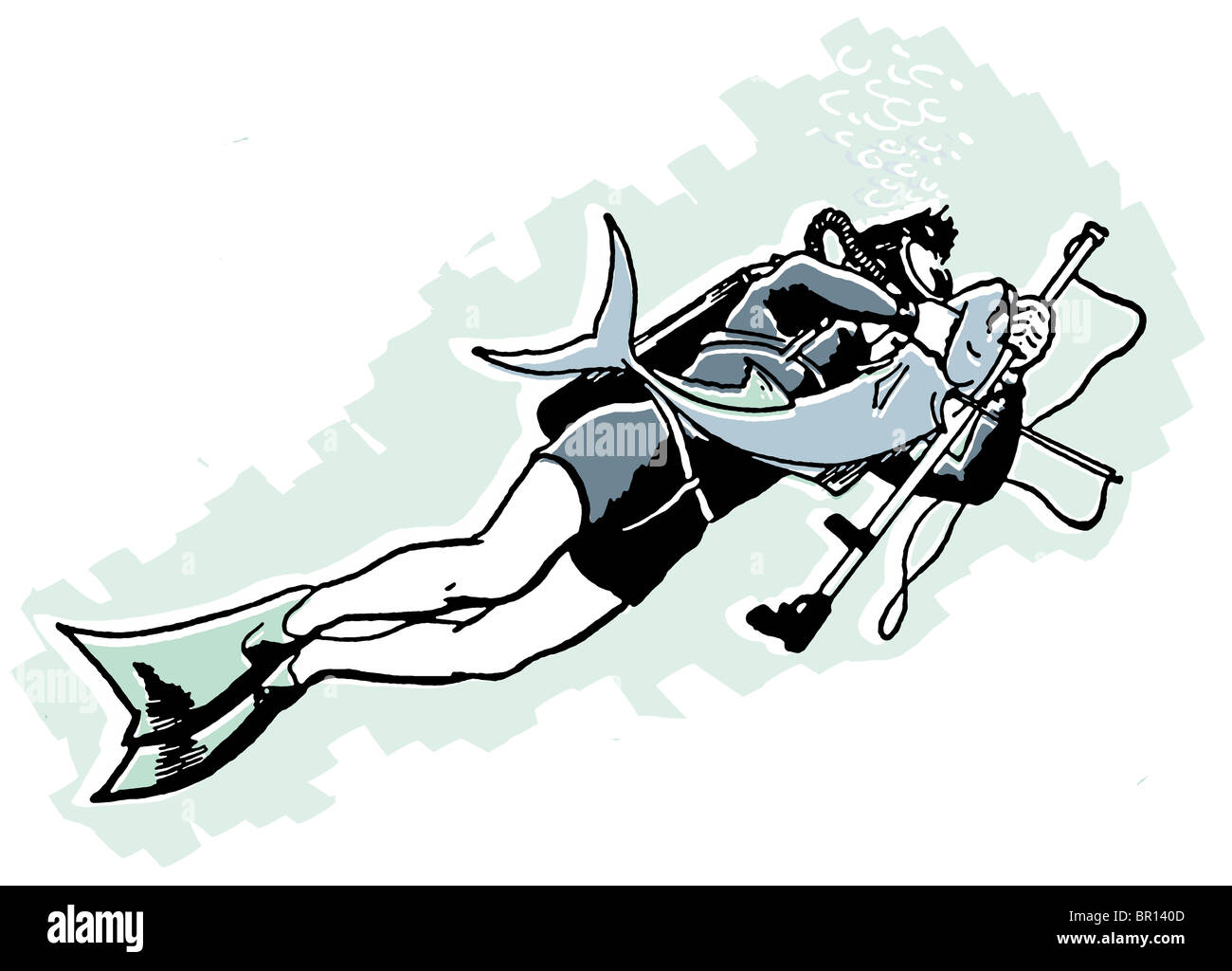 Person diving swimming underwater Cut Out Stock Images & Pictures - Alamy