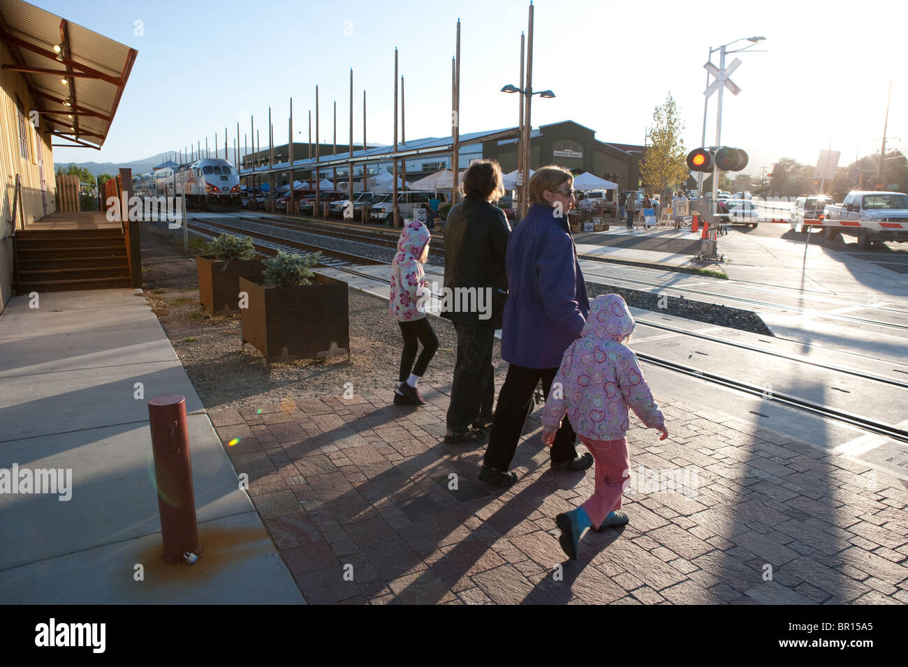 Walking across rail tracks hi-res stock photography and images - Alamy