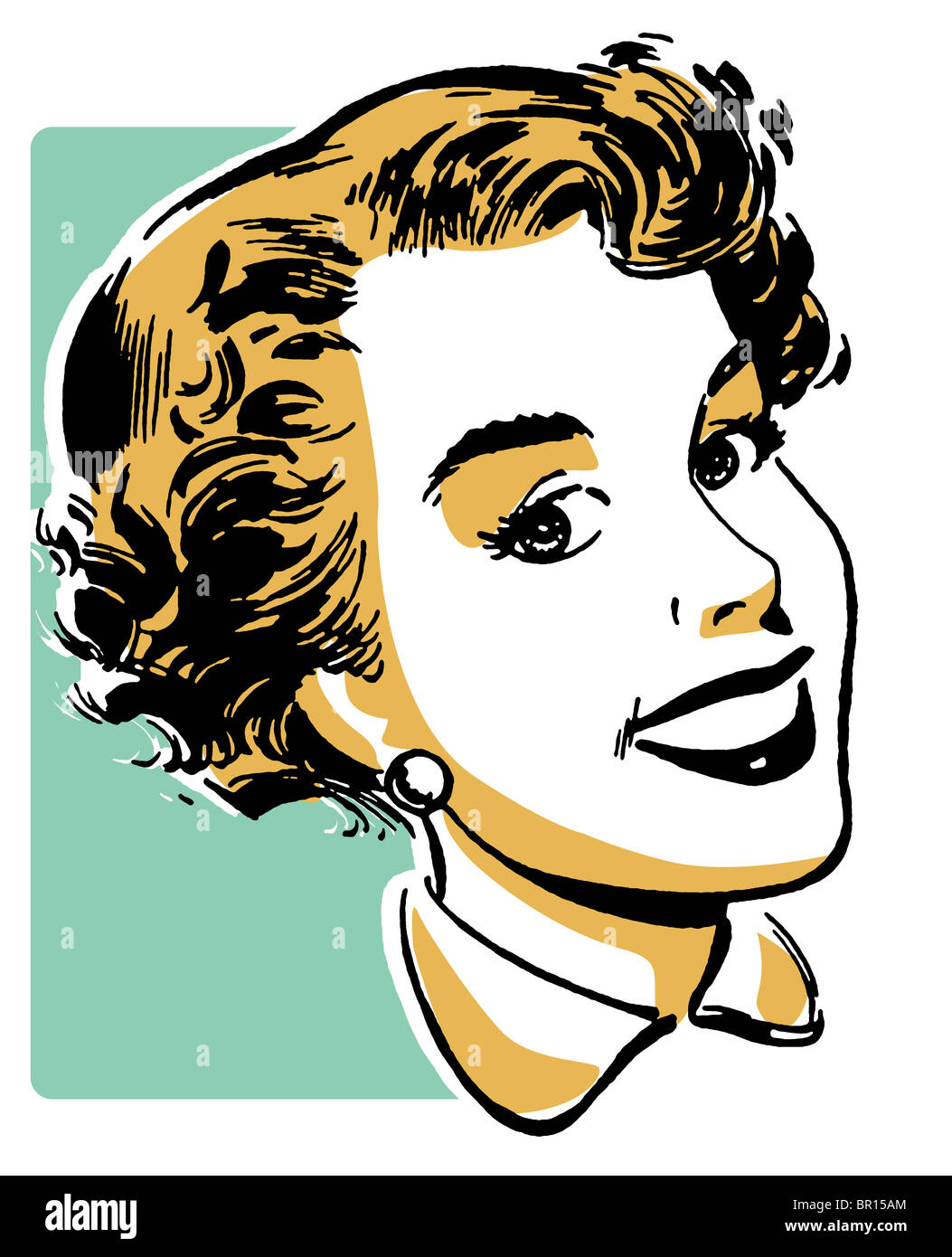 Portrait of a women painting Cut Out Stock Images & Pictures - Alamy