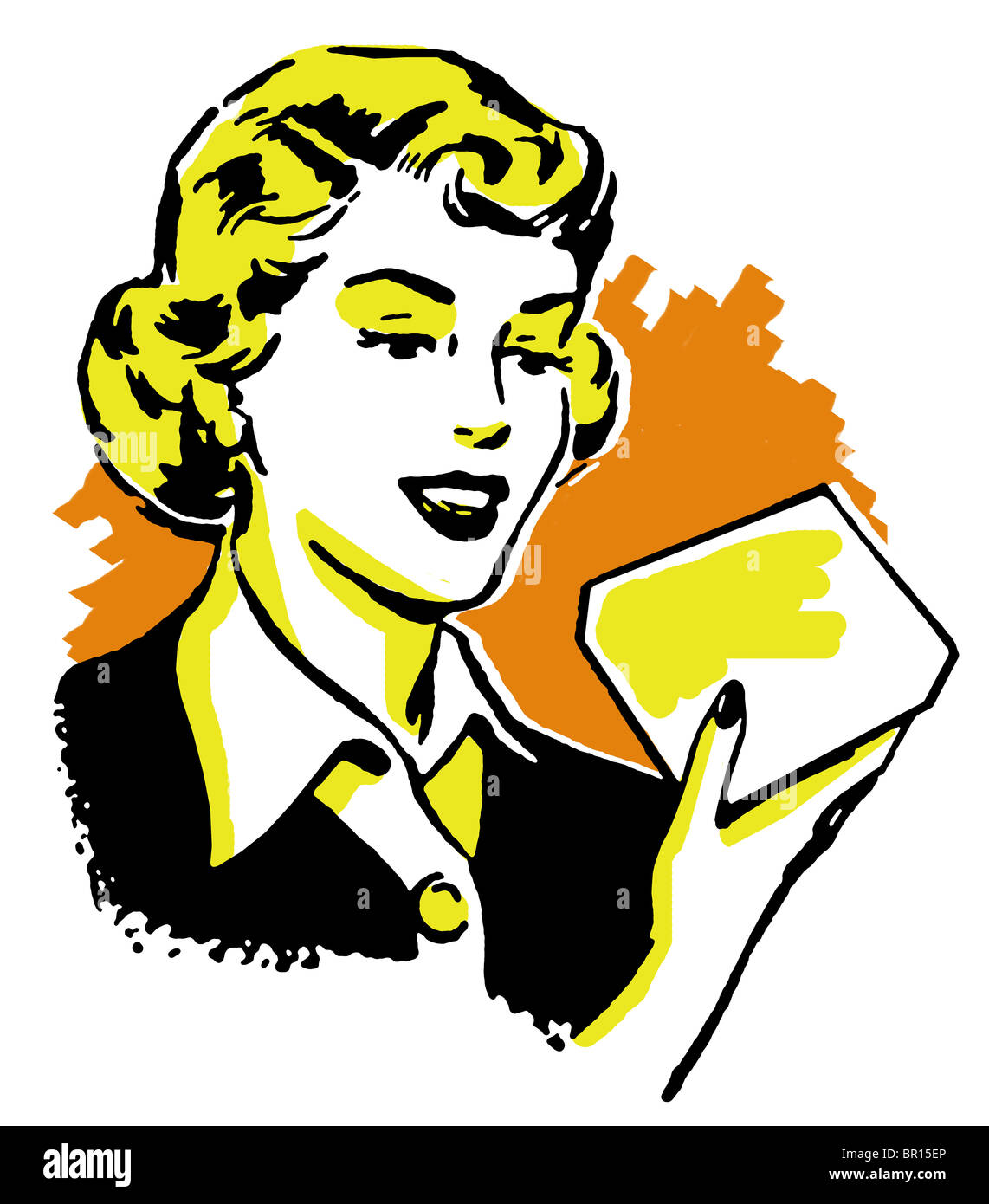 Portrait smiling delighted blond Cut Out Stock Images & Pictures - Alamy