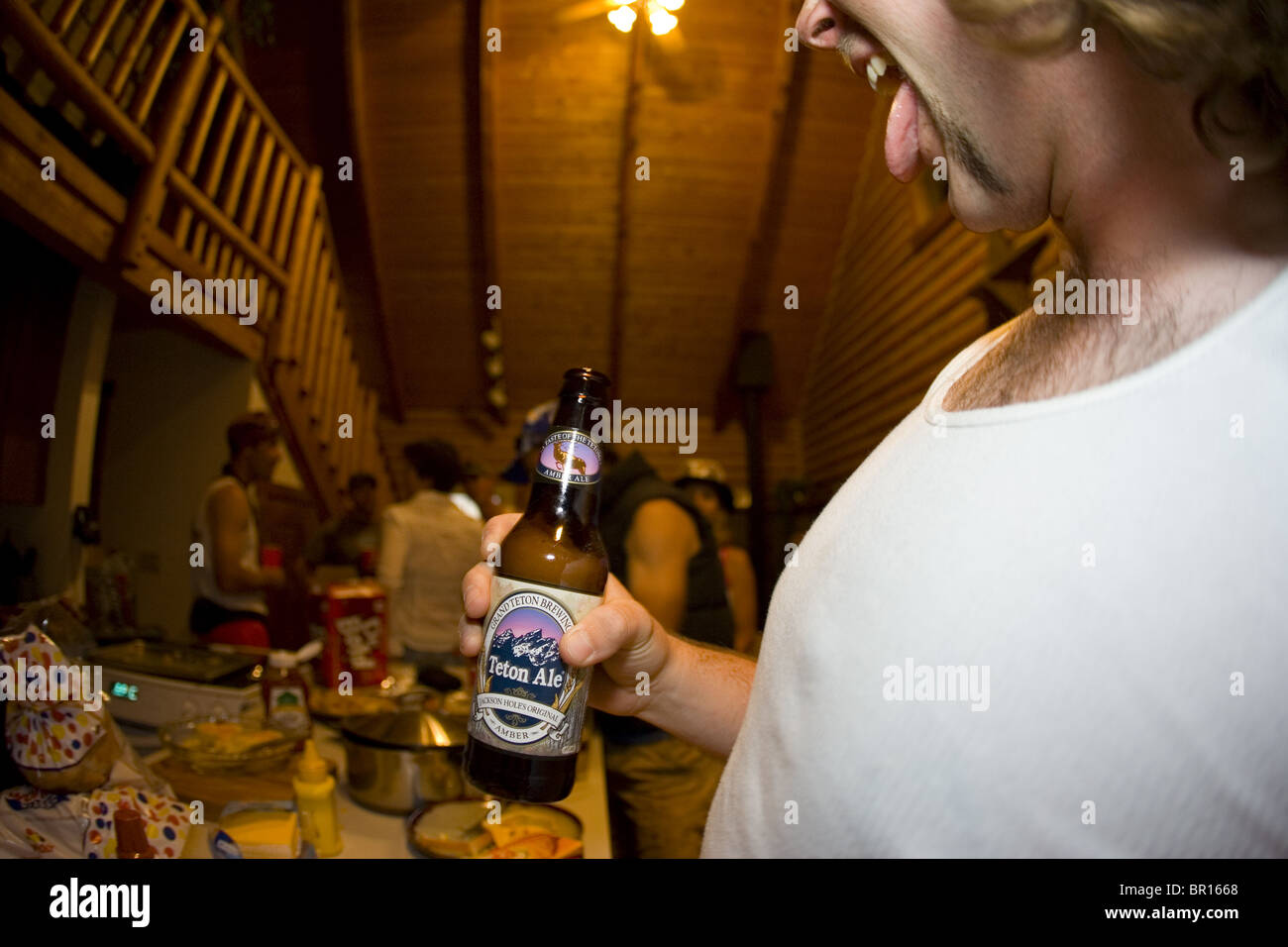 Drinking beer at party, white trash, Idaho Stock Photo - Alamy