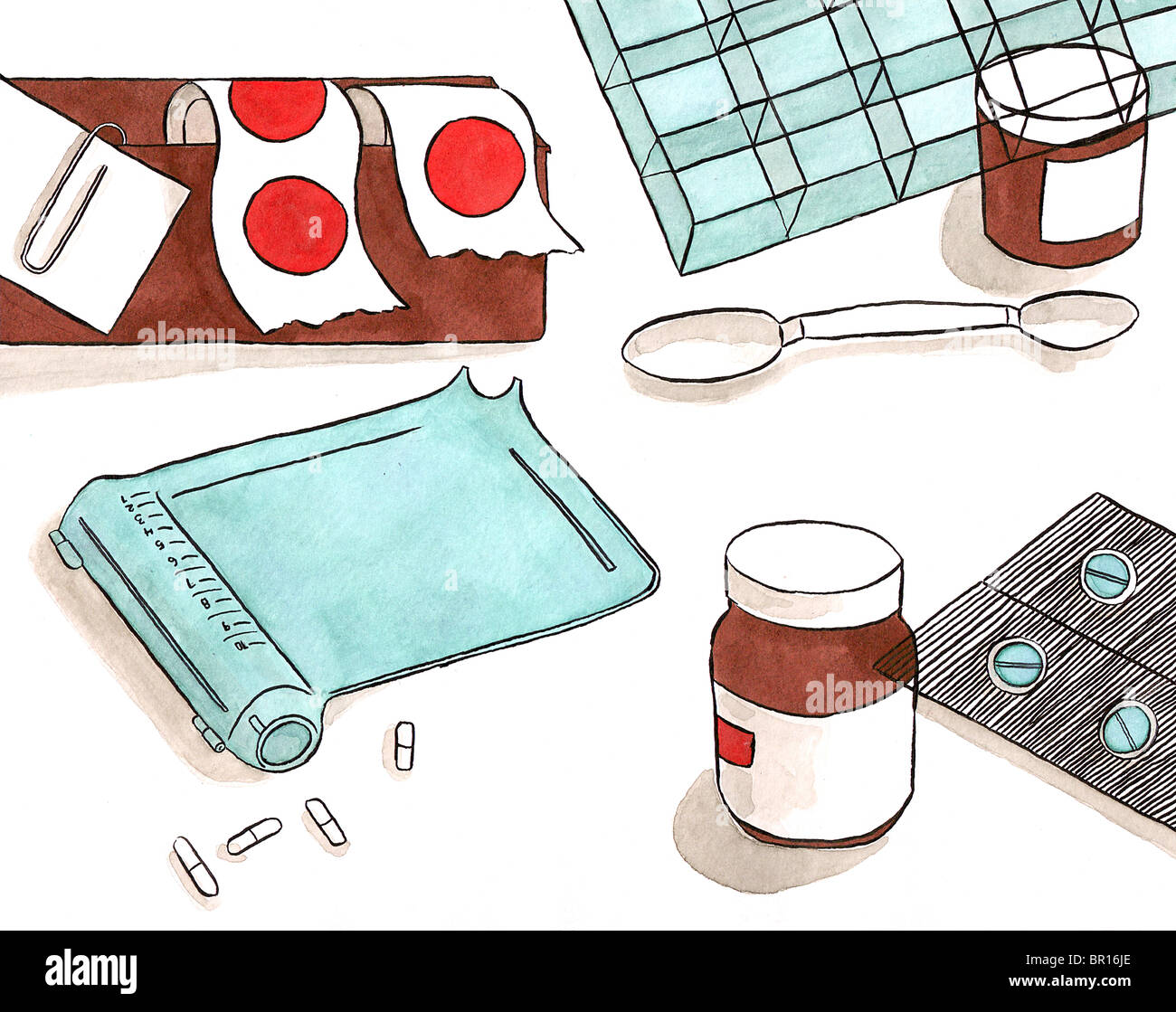 Still life of a pharmacists tools Stock Photo - Alamy