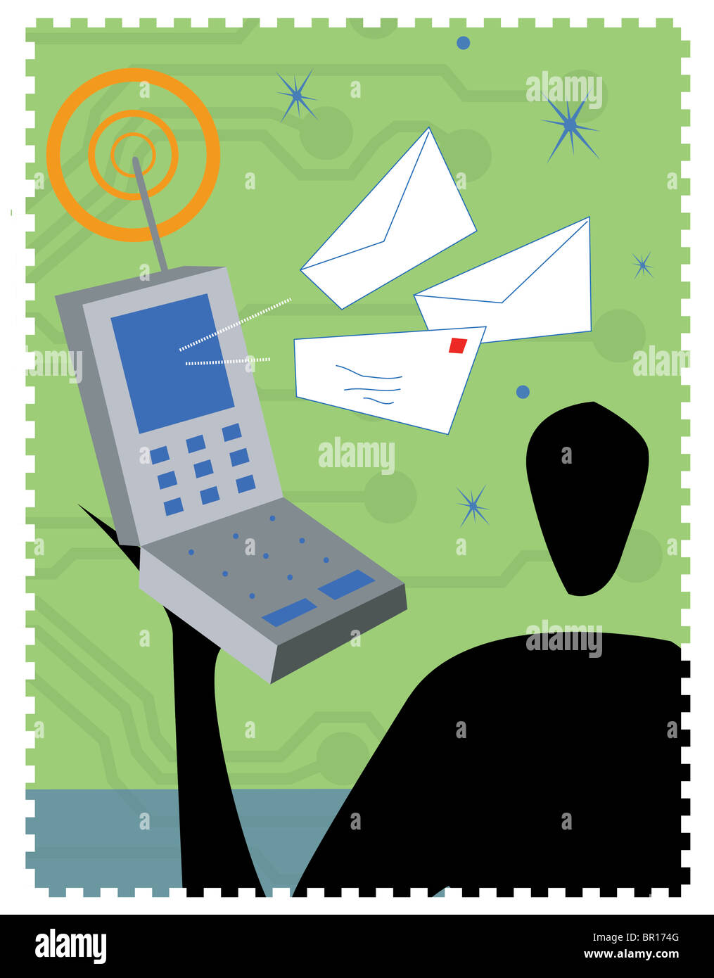 Man check emails hi-res stock photography and images - Alamy
