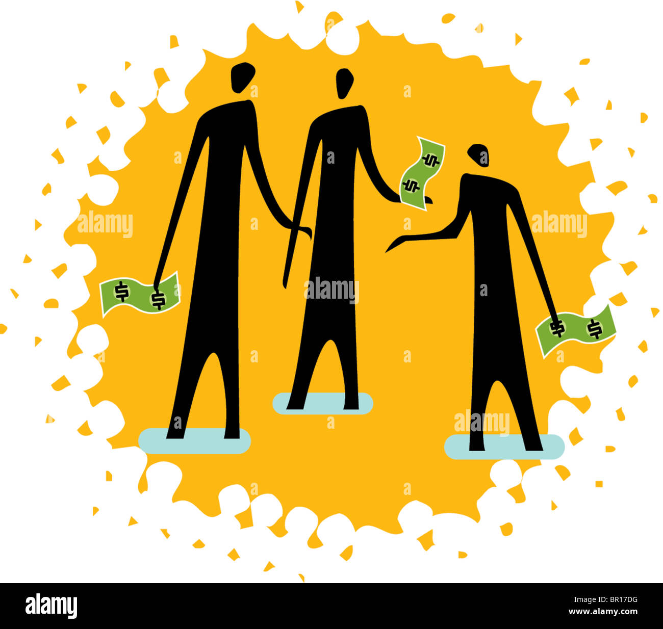 Two People Trading Goods