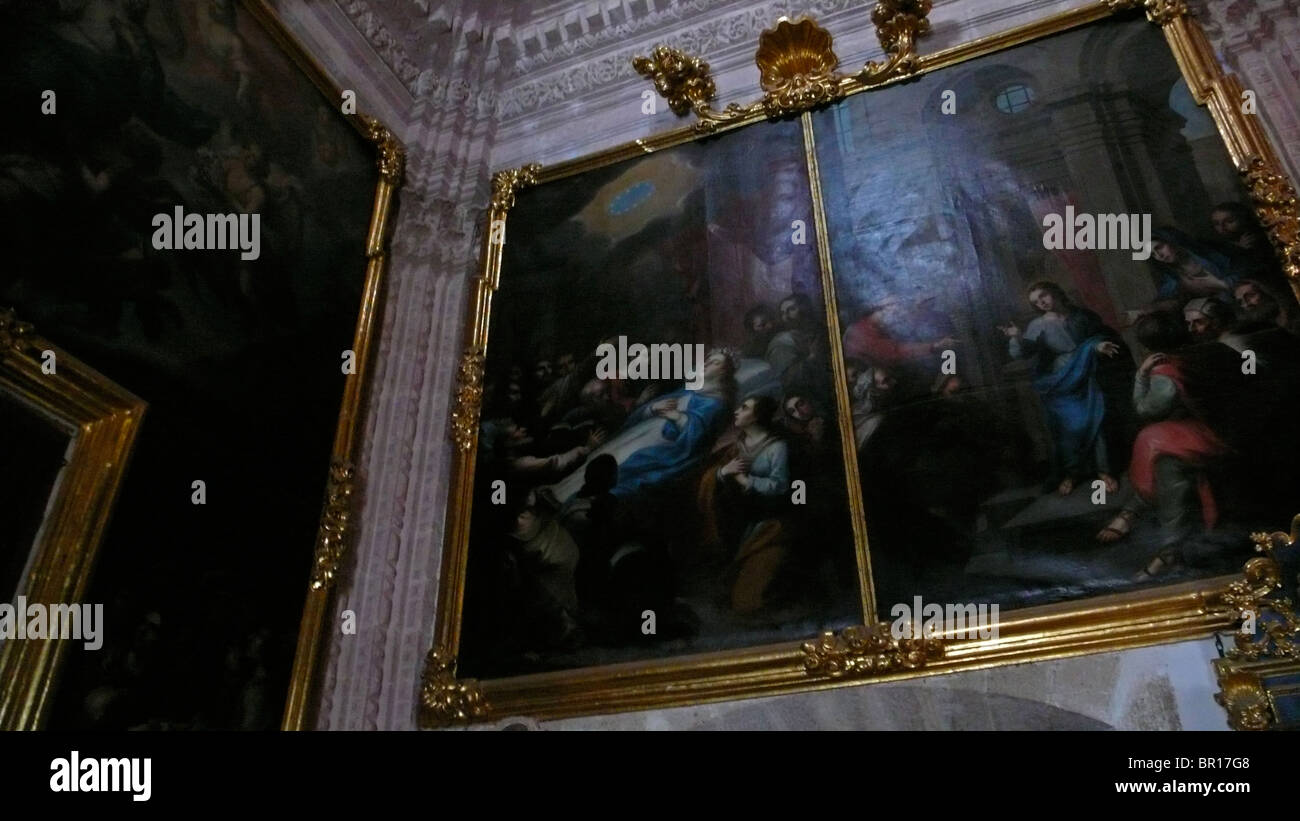 A painting representing the death of the Virgin Mary decorates the ...