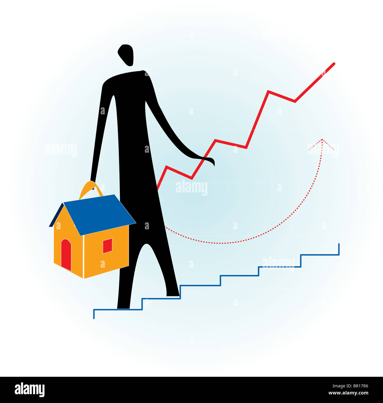 House stairs Cut Out Stock Images & Pictures - Alamy