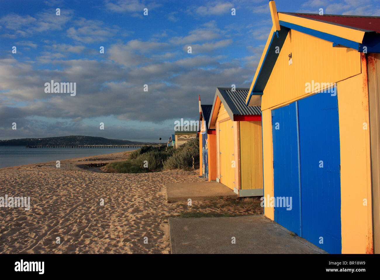 COLOURFUL TIMBER BEACH HOUSES MORNINGTON PENINSULA VICTORIA AUSTRALIA ...