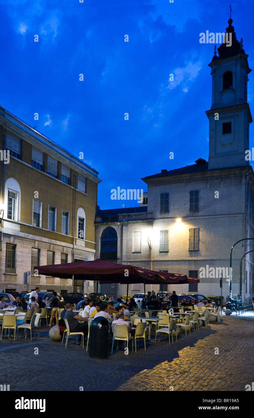 Italy,Turin, night life in Piazza della Consolata Stock Photo - Alamy