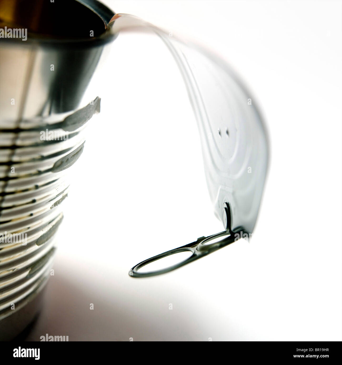 Close up of can in a background white Stock Photo - Alamy