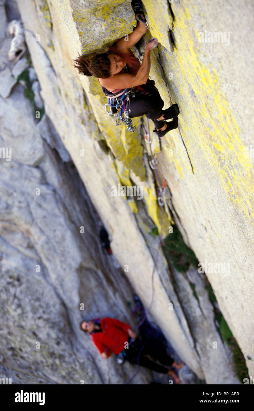Climbing at The Needles in the Southern Sierra Nevada mountains of ...