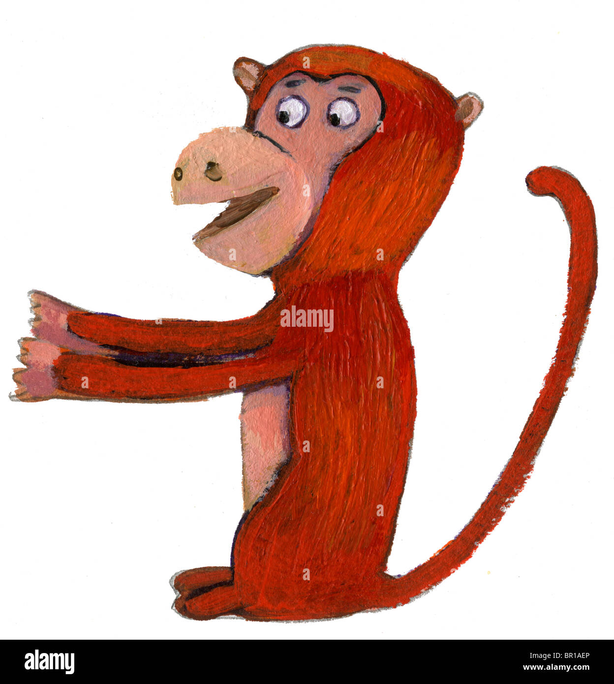 A red Monkey Stock Photo - Alamy