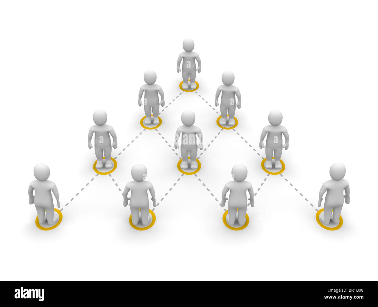 Leader on top of team hierarchy. 3d rendered illustration Stock Photo ...
