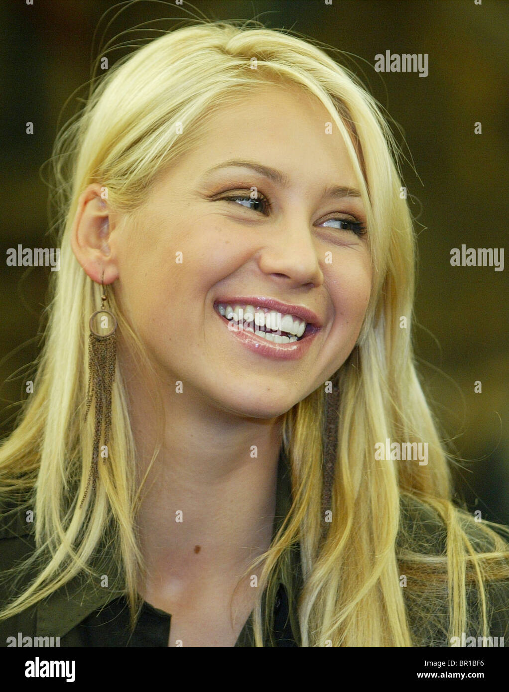 Tennis player and model Anna Kournikova of Russia attends a friendly ...