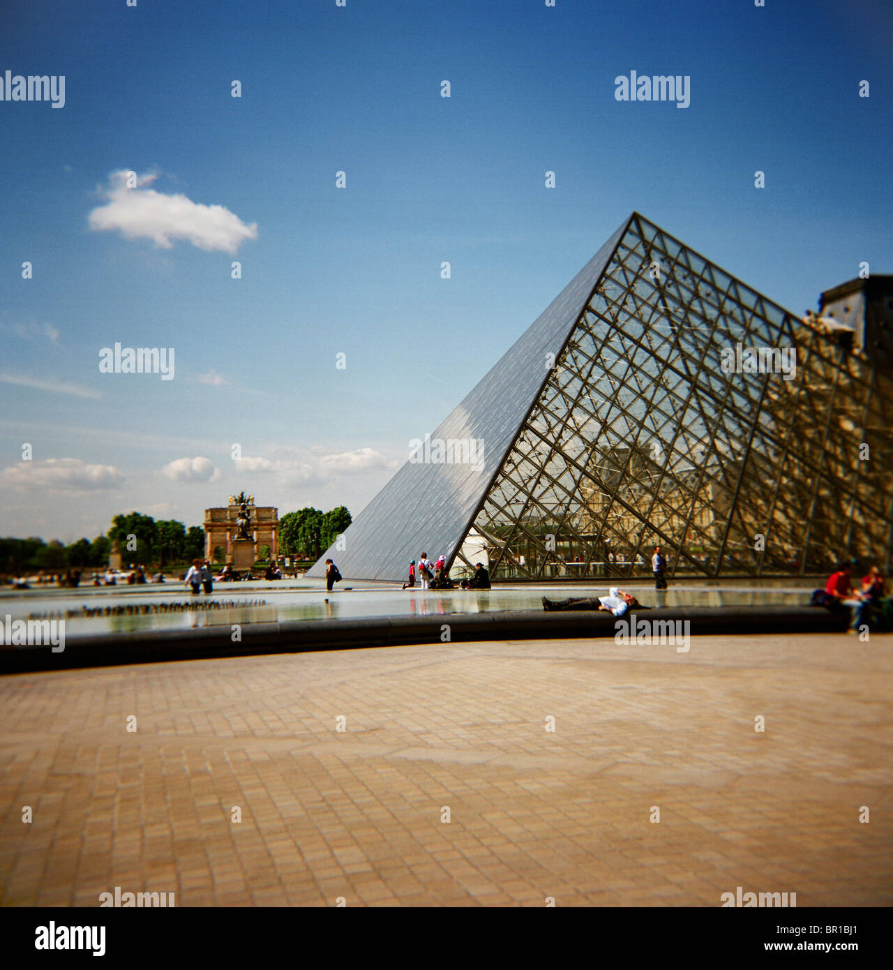 Paris, France, Le Louvre museum, pyramid Stock Photo - Alamy