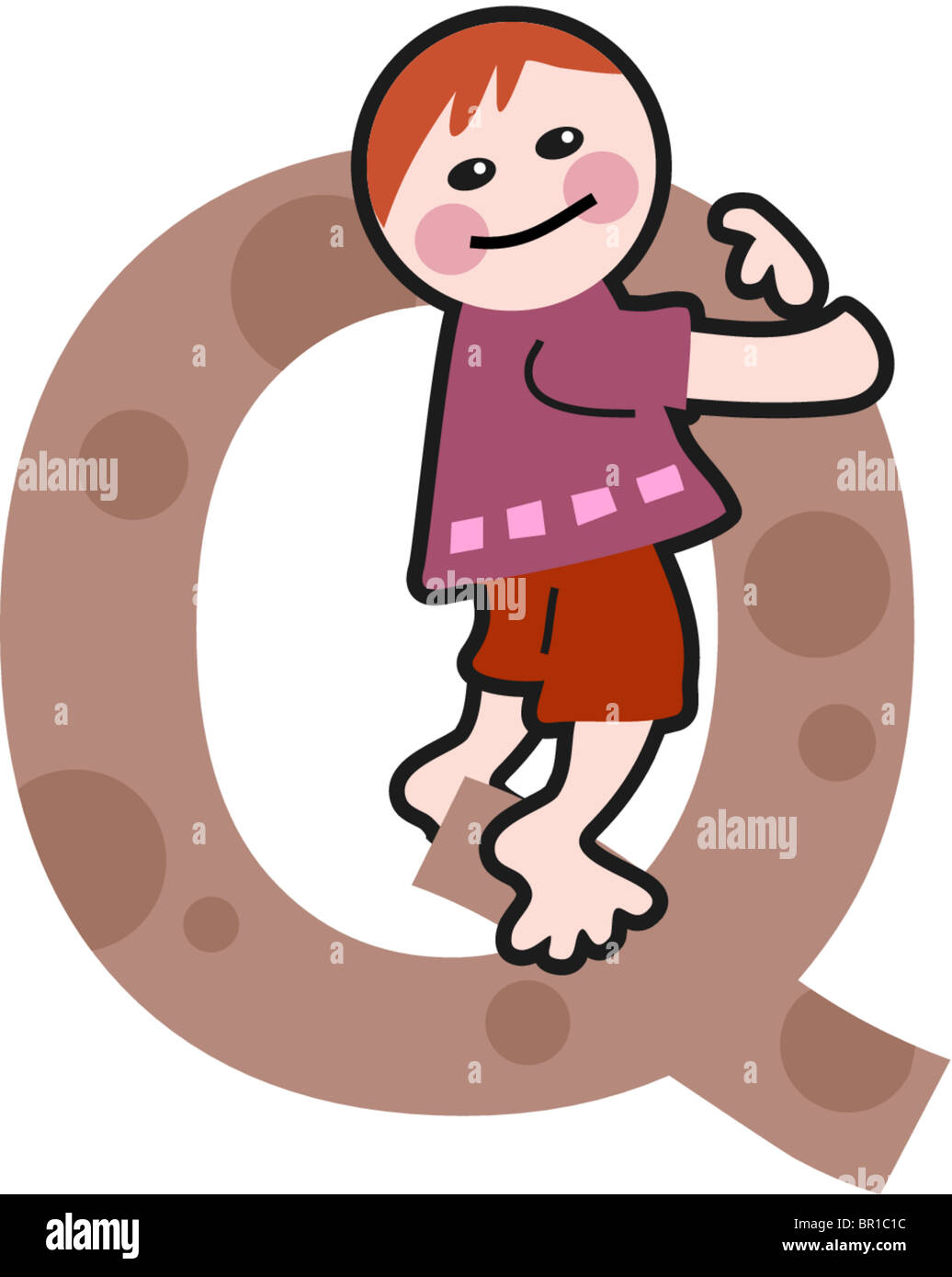 Cartoon letter q hi-res stock photography and images - Alamy