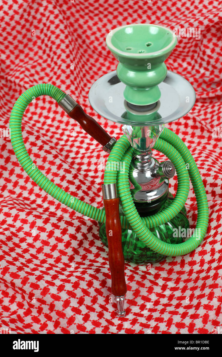 Water pipe on traditional Arabic cloth Stock Photo - Alamy