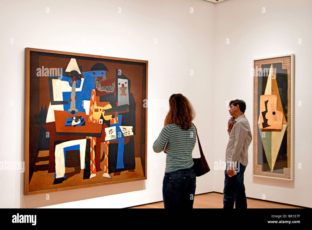 Admiring Picassos At Moma Museum New York Usa Stock Photo Alamy
