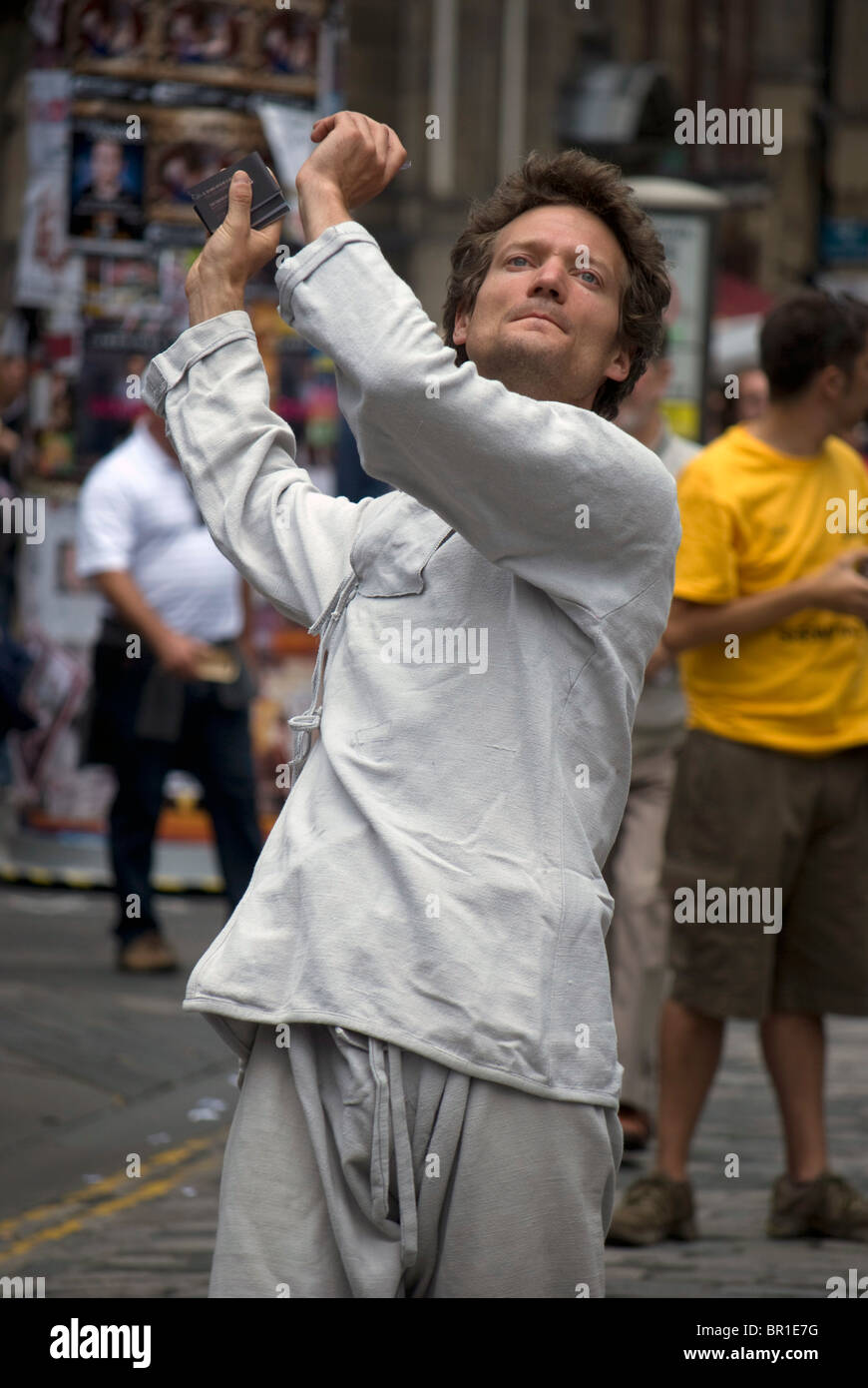 One of a group of four men promoting a Fringe show in the Edinburgh ...