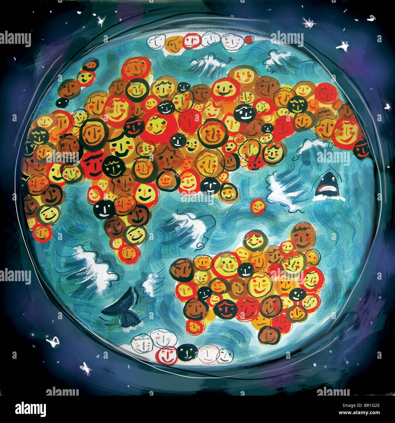 Planet faces hi-res stock photography and images - Alamy