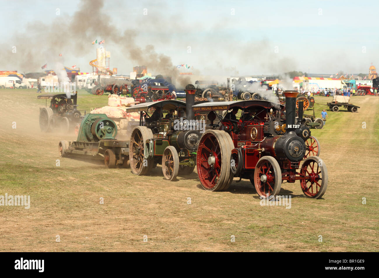 The Great Dorset Steam Fair steam traction engines performing in the ...