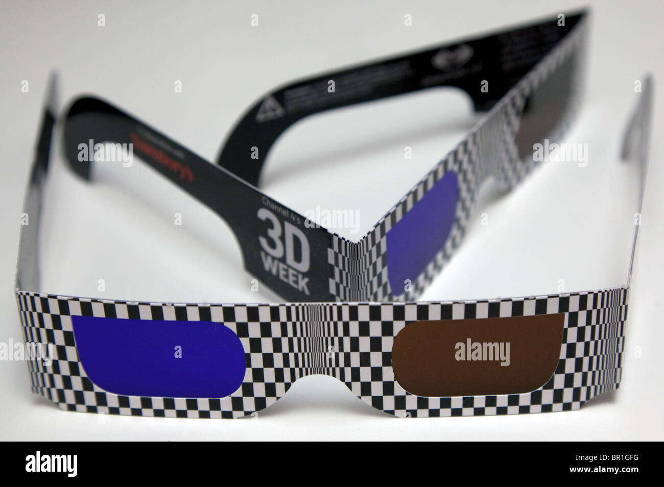 3D glasses for watching television (Channel 4 season Stock Photo - Alamy