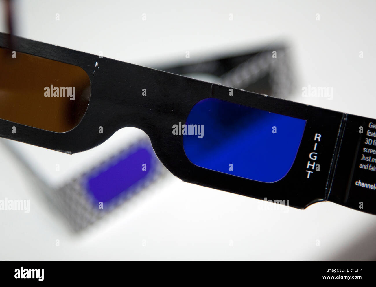 3D glasses for watching television (Channel 4 season Stock Photo - Alamy