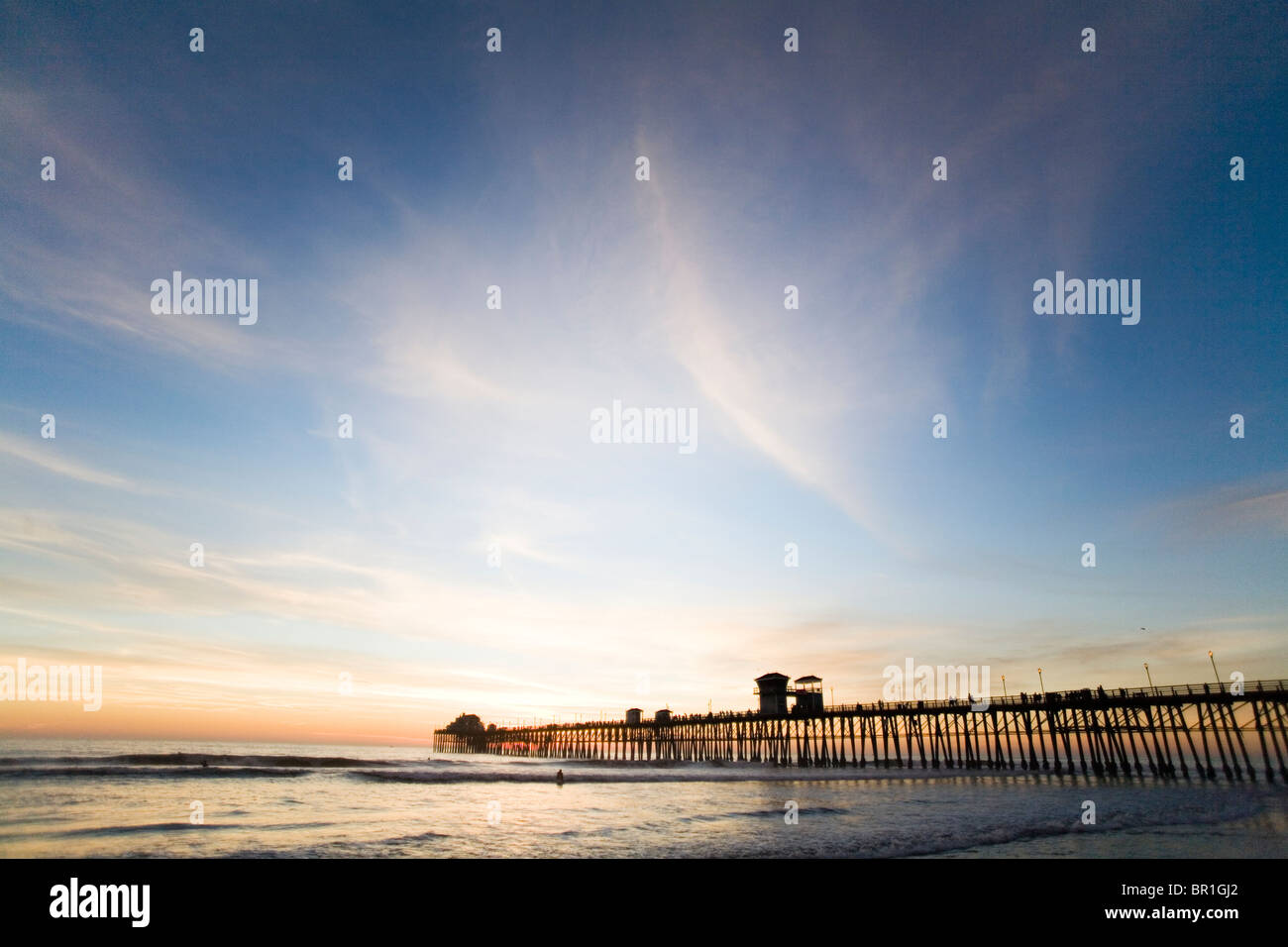 Landscape of Oceanside Pier and Beach in Oceanside, CA Stock Photo - Alamy